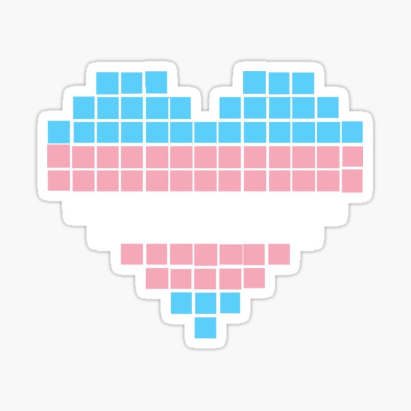 "Trans Pixel Heart" Sticker for Sale by nexevis | Redbubble