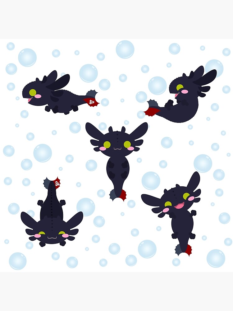 "Toothless Axolotl" Poster by Kirion | Redbubble