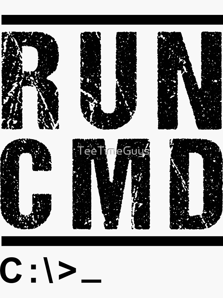 "Run CMD V2" Sticker for Sale by TeeTimeGuys | Redbubble