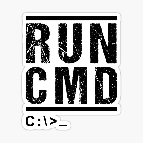 "Run CMD V2" Sticker for Sale by TeeTimeGuys | Redbubble