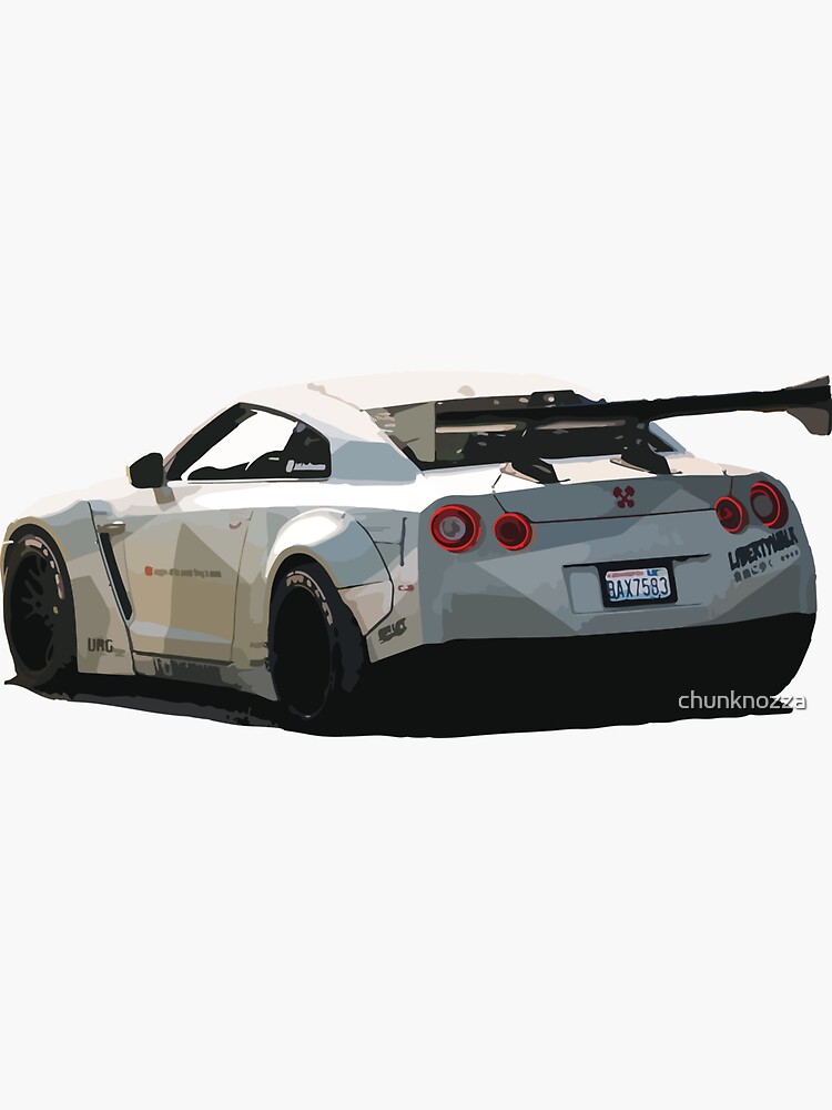 "Nissan GT-R R35 Skyline" Sticker for Sale by chunknozza | Redbubble