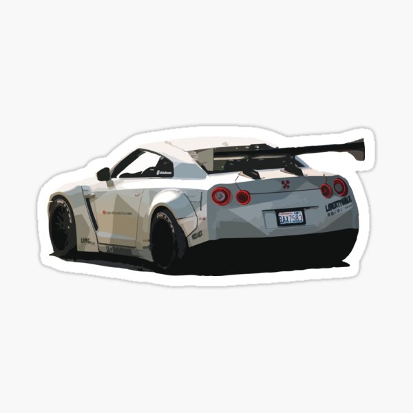 "Nissan GT-R R35 Skyline" Sticker for Sale by chunknozza | Redbubble