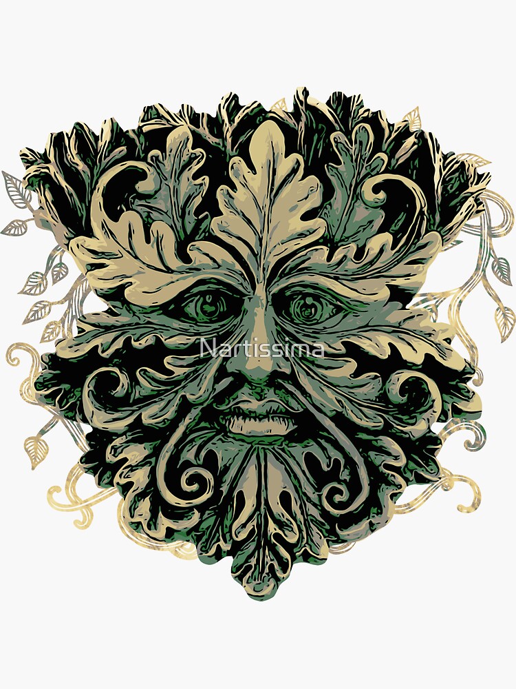 "The Green Man" Sticker by Nartissima | Redbubble