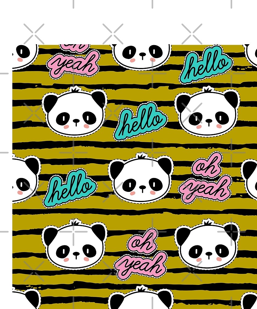 "Cute Panda Pop Art Design Back to School Accessories" by LuckyU-Design ...