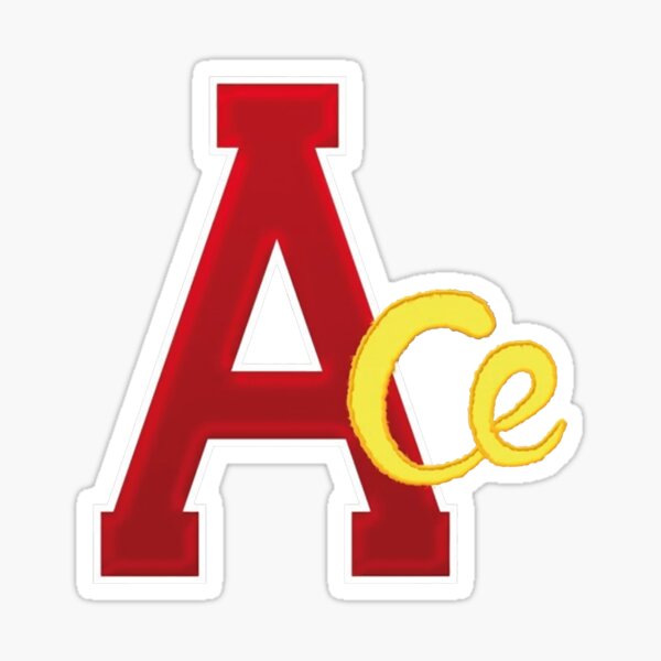 "ACE" Sticker for Sale by SRBDigitalArt | Redbubble