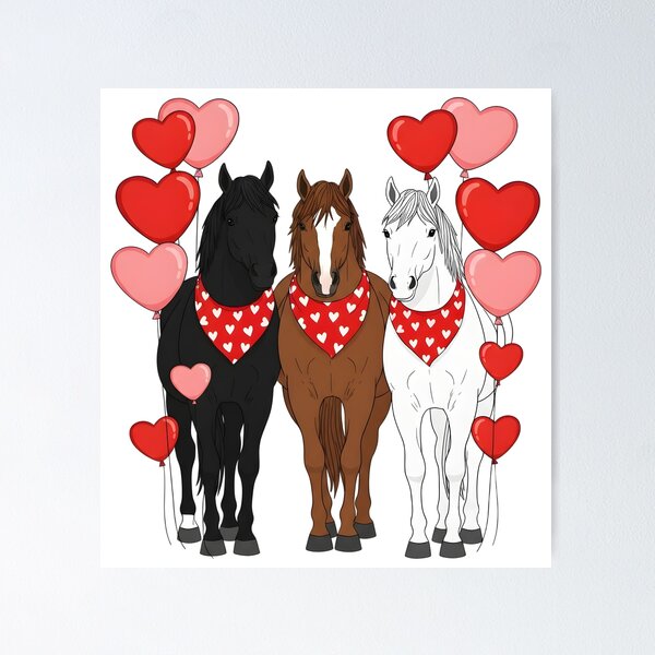 Love Horse And Crown Horse Arrangement Posters for Sale | Redbubble