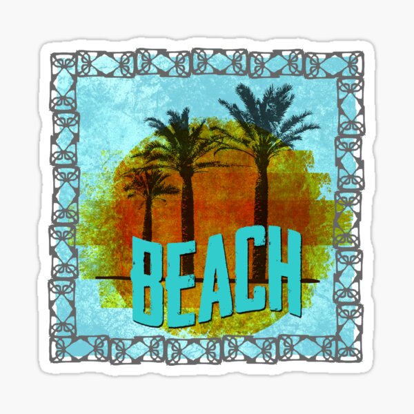 "beach" Sticker for Sale by Periartwork | Redbubble