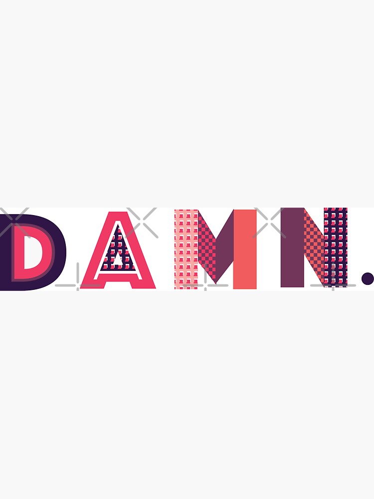 "Damn." Sticker by mlroos | Redbubble