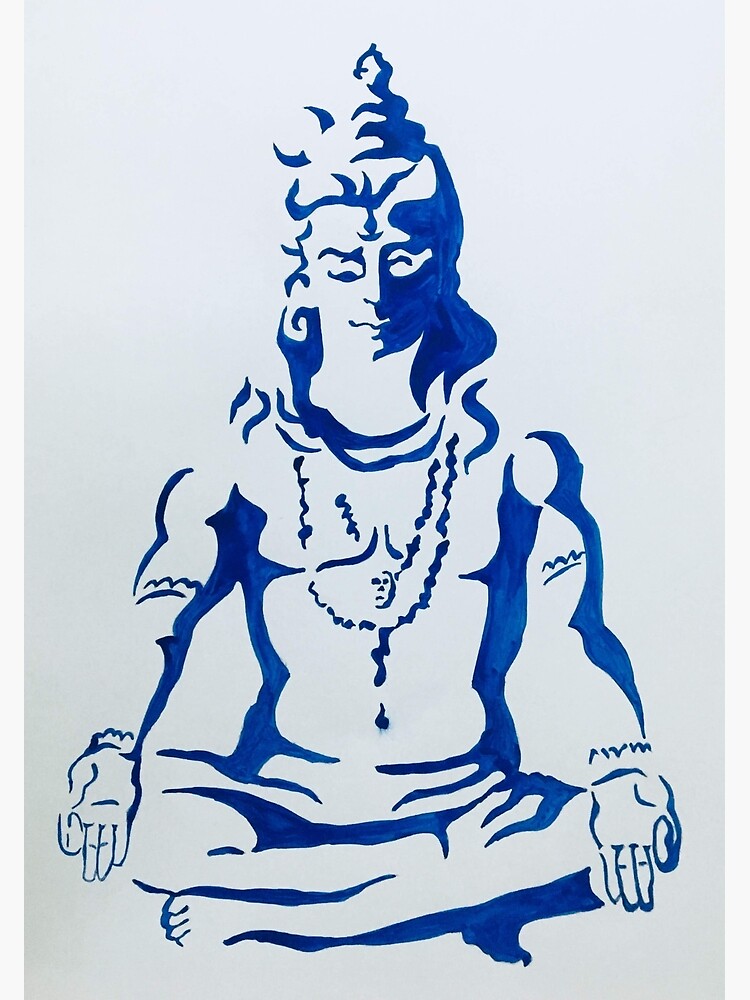 "Blue Shiva" Poster by nayanmajee0407 | Redbubble