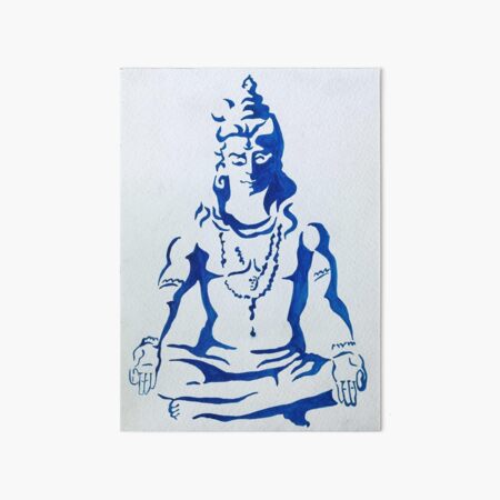 "Blue Shiva" Art Board Print for Sale by Nayan Majee | Redbubble