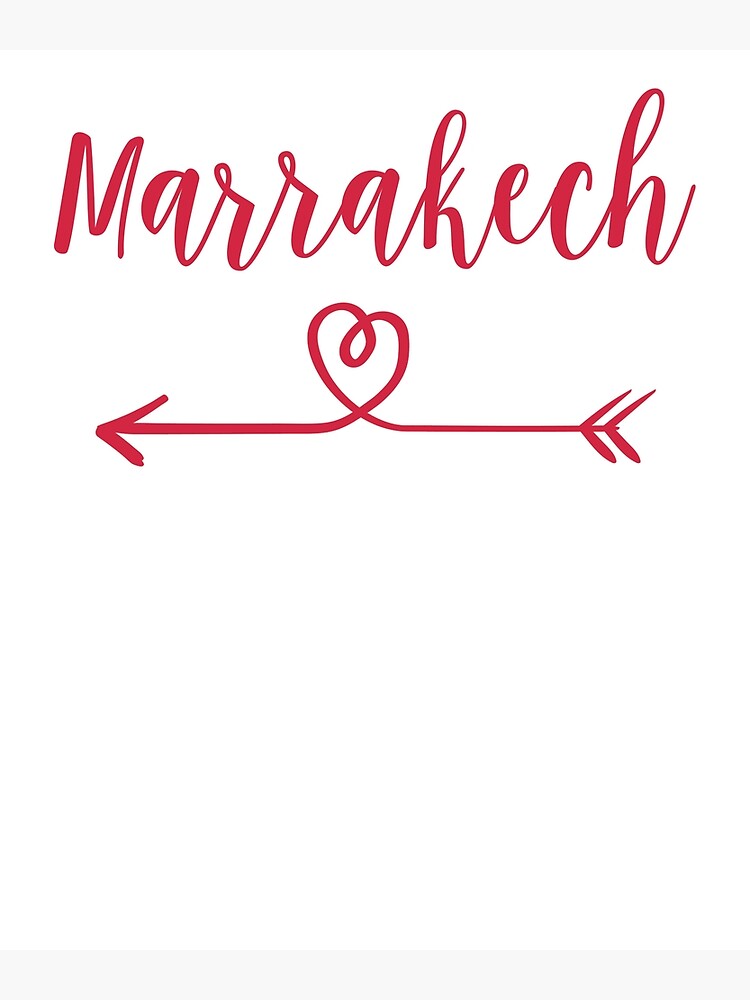 Poster « Style d'écriture de coeur d'amour de Marrakech », par ...