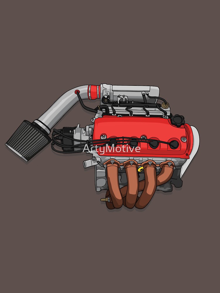 "D16 Engine sticker" Essential T-Shirt for Sale by ArtyMotive | Redbubble