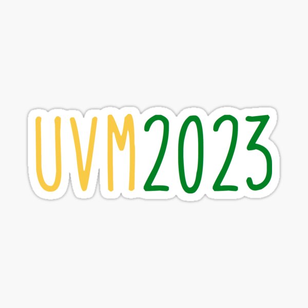 "uvm 2023" Sticker by clairekeanna | Redbubble