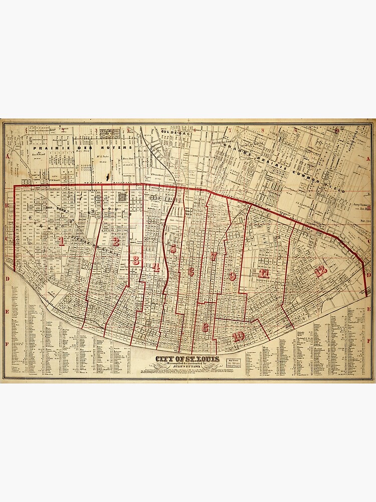 "City of St. Louis, Missouri Map (1870)" Photographic Print by ...