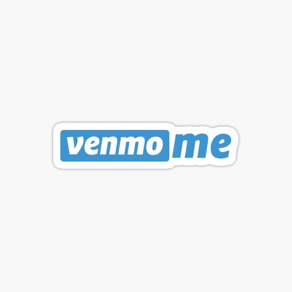 "venmo me!!" Sticker for Sale by sydchance | Redbubble