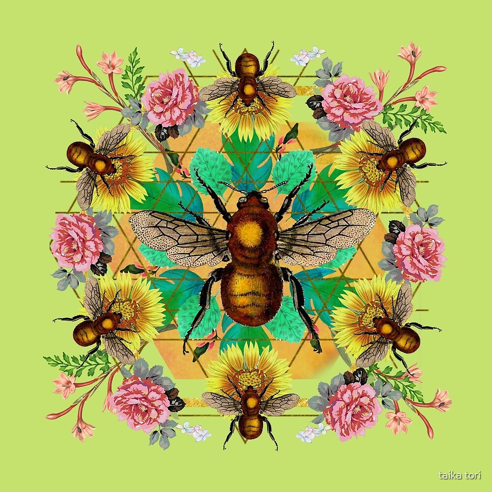 "Bee Mandala" by taika tori | Redbubble