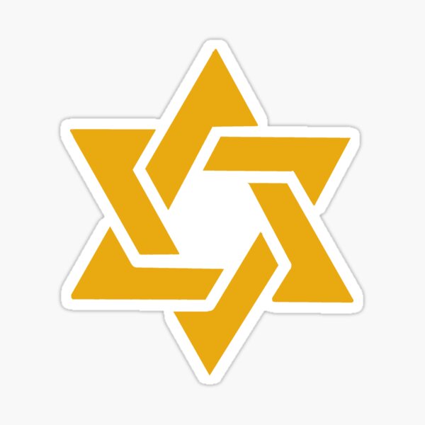 "Magen David Zehav - Gold Magen David" Sticker for Sale by ...