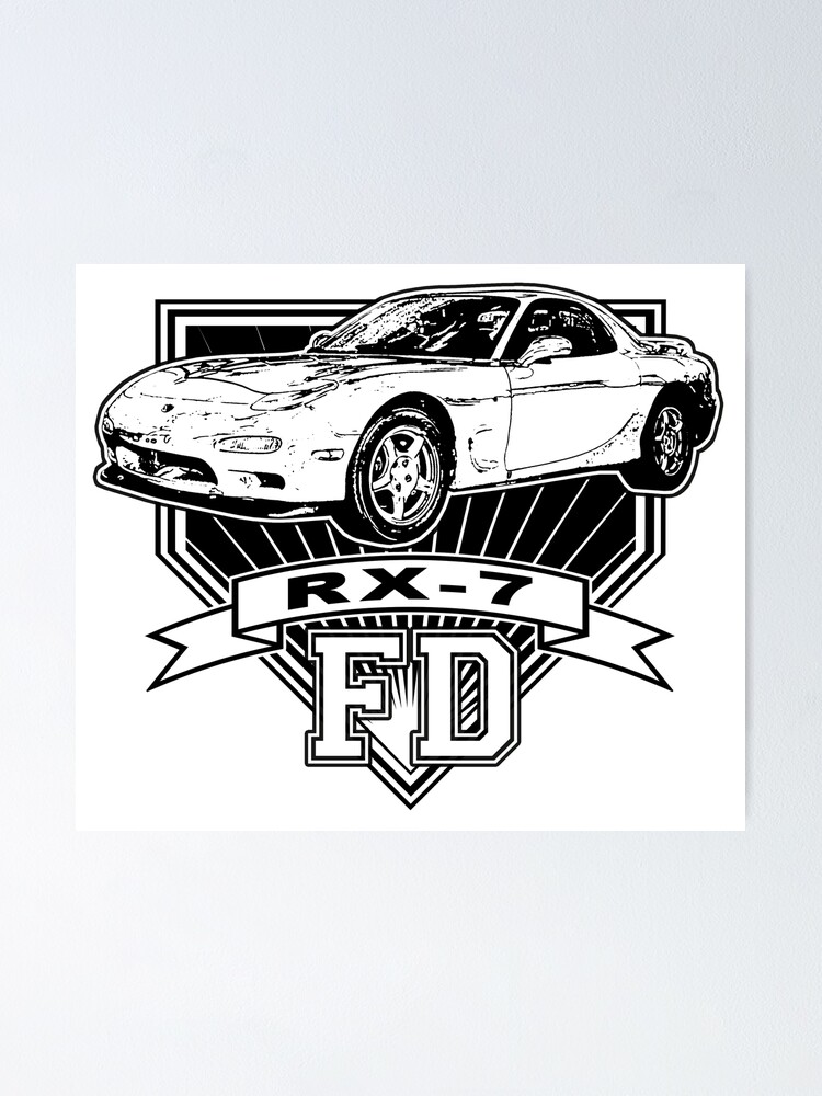 "RX-7 FD" Poster by CoolCarVideos | Redbubble