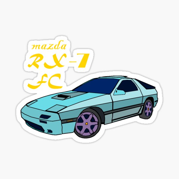 "jdm mazda rx-7 fc photoshop illustration." Sticker for Sale by ...