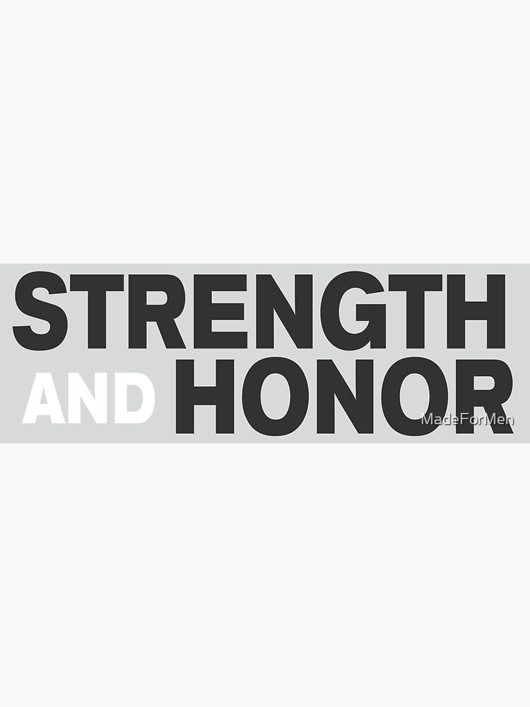"Gladiator Bumper Sticker - Strength and Honor" Sticker for Sale by ...