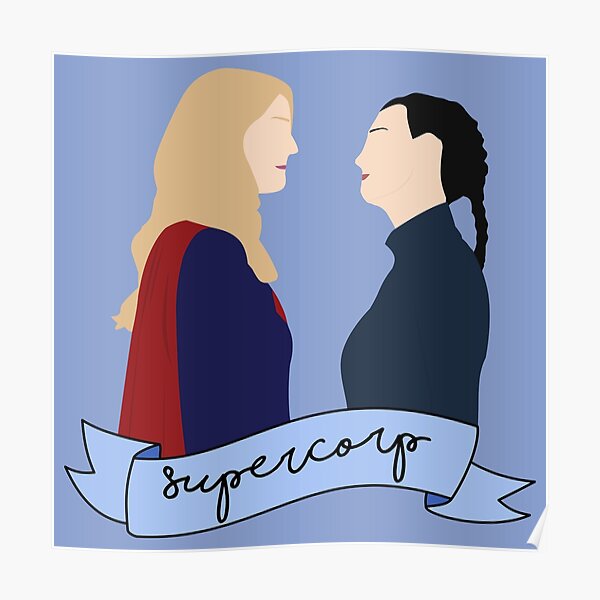 "Supercorp Drawing with Ribbon" Poster for Sale by brenda-lee | Redbubble