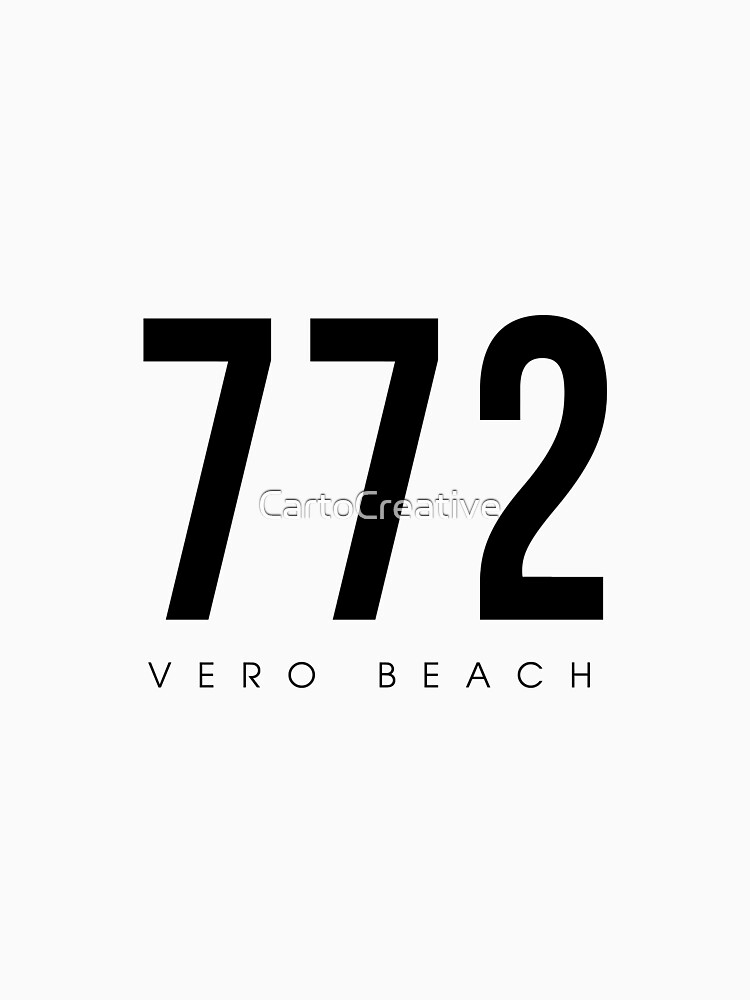 "Vero Beach, FL - 772 Area Code design" T-shirt for Sale by ...