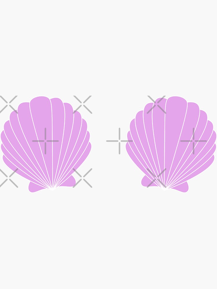 "Seashell Bra" Sticker for Sale by DrGreatScott | Redbubble
