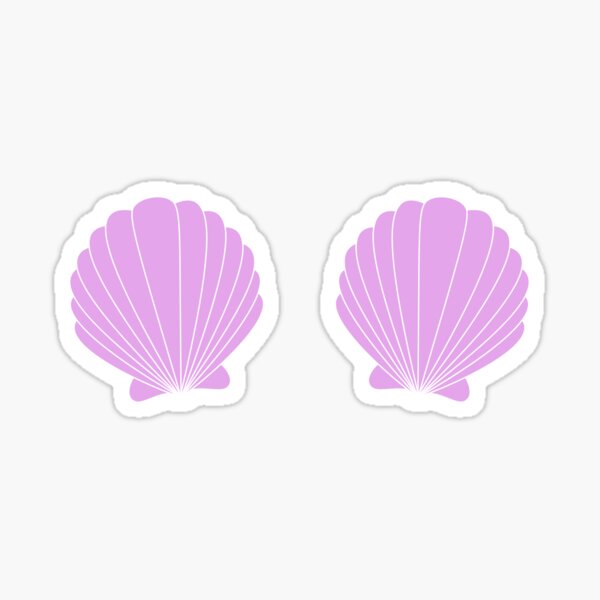 "Seashell Bra" Sticker for Sale by DrGreatScott | Redbubble