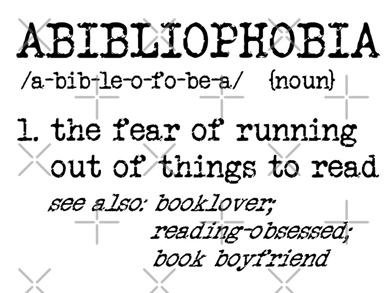 "Abibliophobia Definition" by Pembertea | Redbubble
