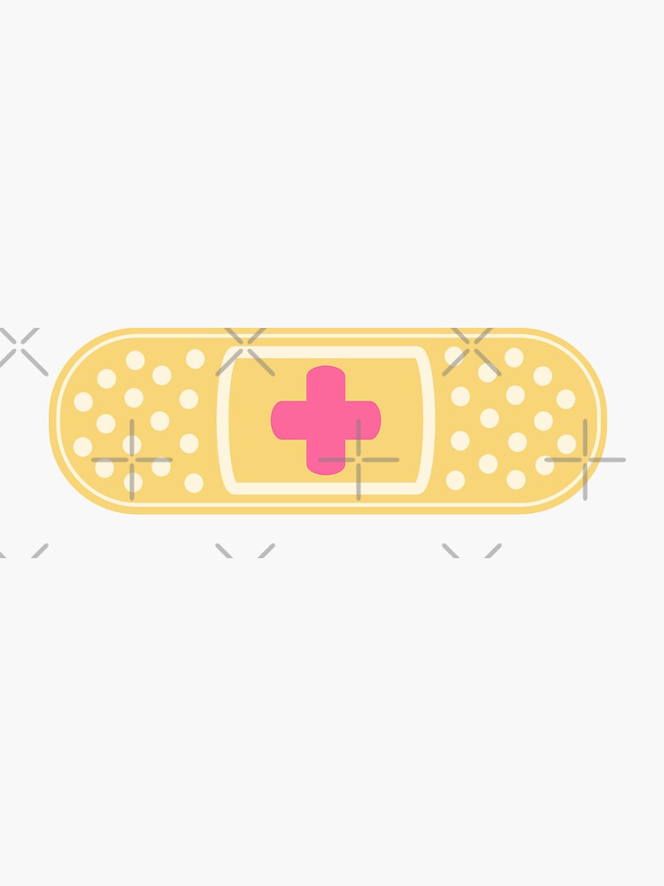 "Band Aid" Sticker for Sale by 3blondegirls | Redbubble