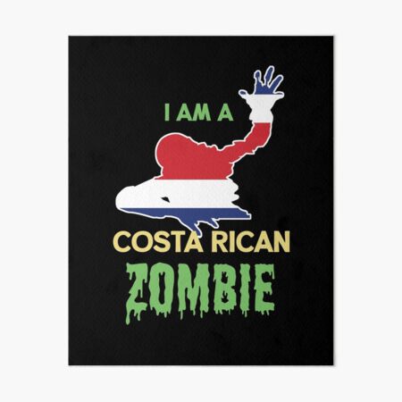 "Zombie Halloween Costa Rican Flag" Art Board Print for Sale by ...
