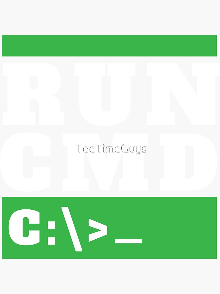 "Run CMD V4" Sticker for Sale by TeeTimeGuys | Redbubble