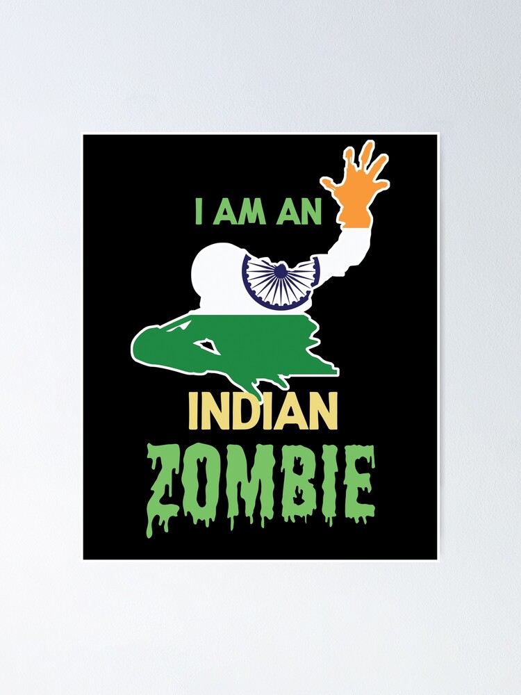 "Zombie Halloween Indian Flag" Poster for Sale by countryflags | Redbubble