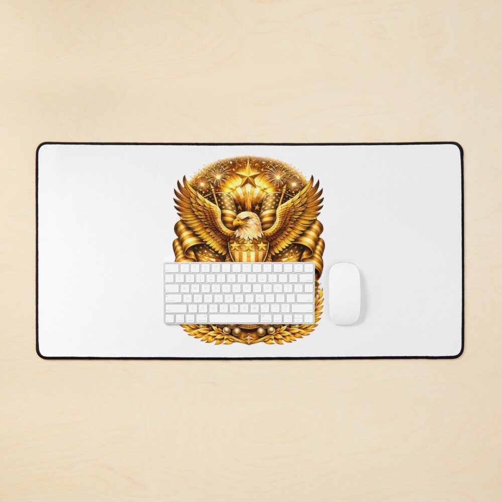 Sticker mit "250 Anniversary of the USA - Golden Bald Eagle Patriotic ...