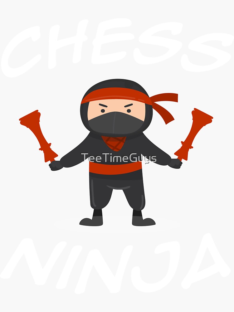 "Chess Ninja V3" Sticker for Sale by TeeTimeGuys | Redbubble