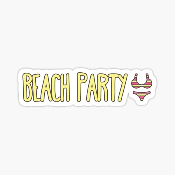 "Beach party" Sticker by tw07 | Redbubble