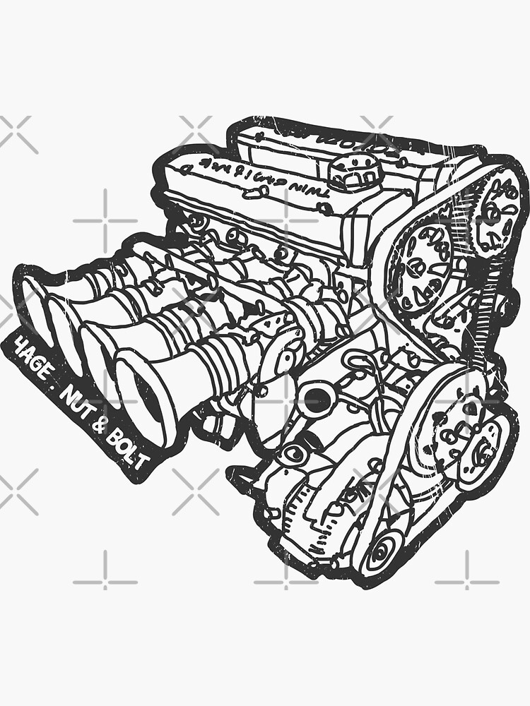 "Toyota AE86 Corolla Levin Sprinter Trueno 4AGE Engine" Sticker for ...