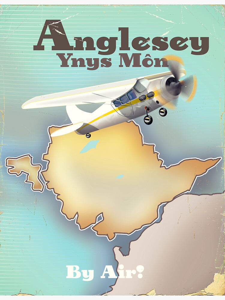"Anglesey Wales travel poster ( vintage style)." Sticker for Sale by ...