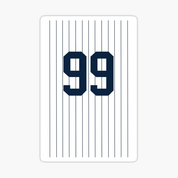 "New York Baseball - White Number 99" Sticker for Sale by flatback4 ...