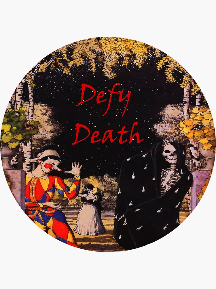 "Defy Death" Sticker for Sale by WindsofJupiter | Redbubble