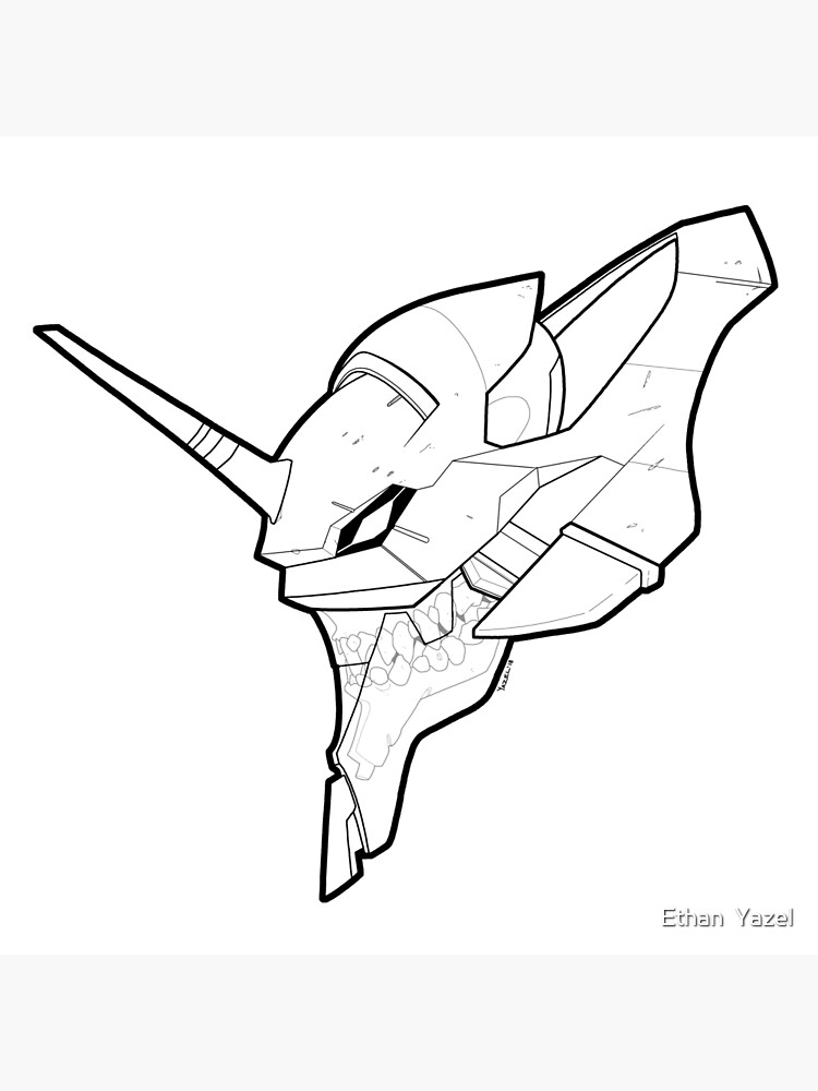 "Eva Unit 01 -skeletal by Ethan Burnsides" Art Print for Sale by ...