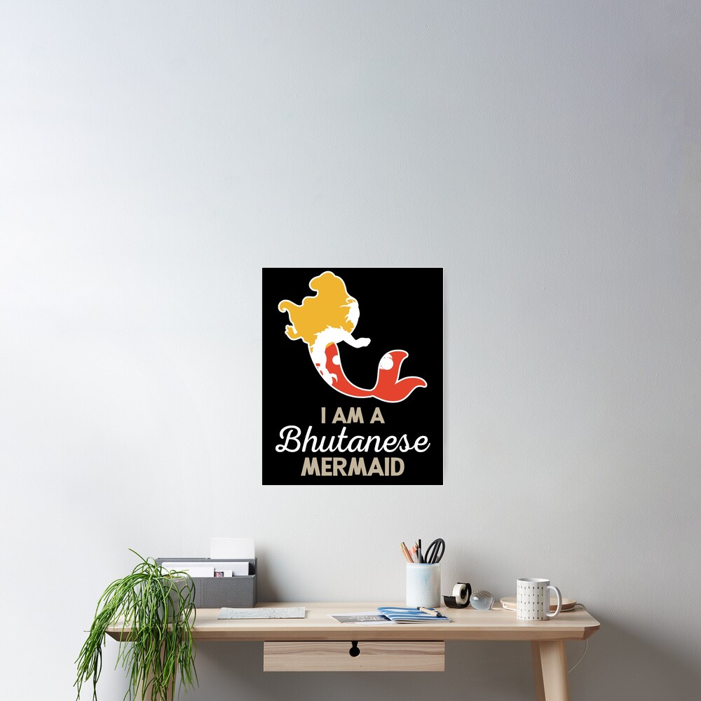 "Bhutan-Flagge Bhutanese Mermaid" Poster von countryflags | Redbubble