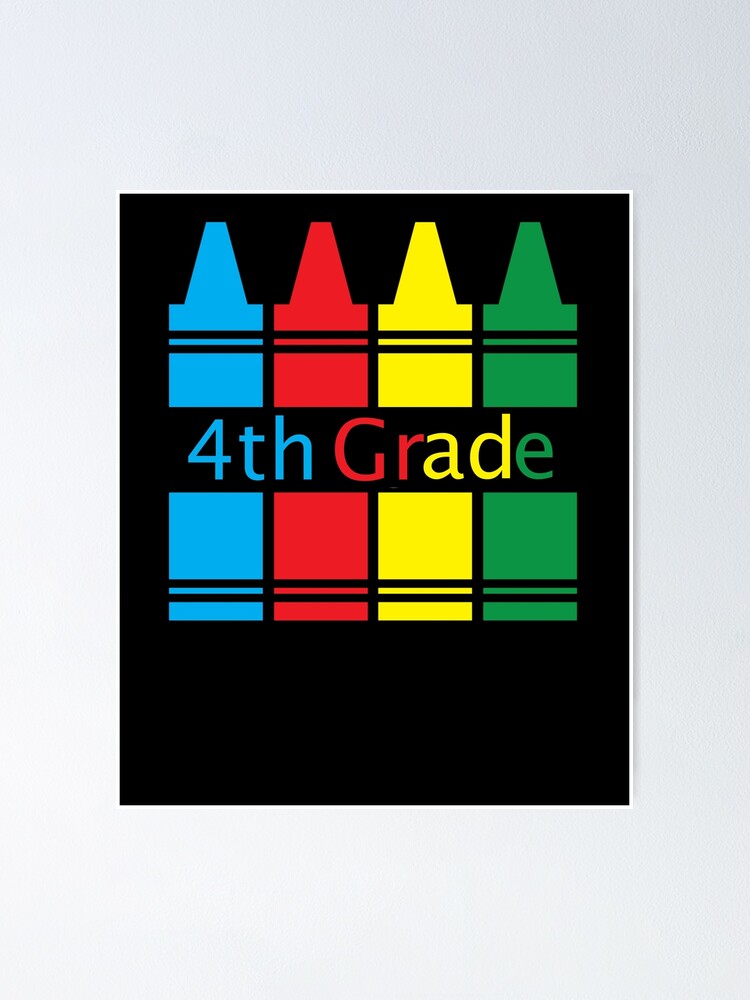 Póster «4to grado de nuevo a la escuela creyones de colores» de ...