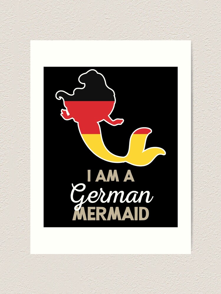 "Germany Flag German Mermaid" Art Print for Sale by countryflags ...