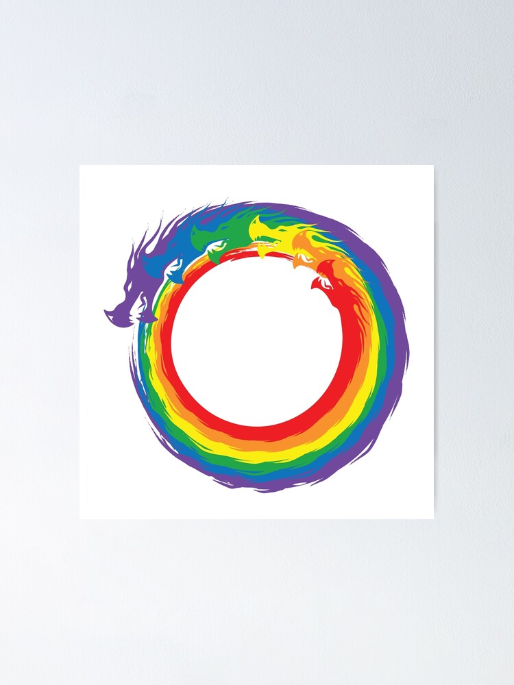 "Infinity Rainbow Dragons" Poster for Sale by EyeSeeMS | Redbubble