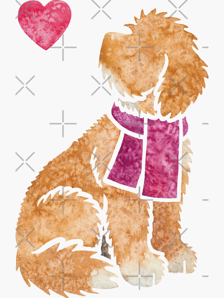 "Watercolour Cockapoo dog" Sticker for Sale by animalartbyjess | Redbubble
