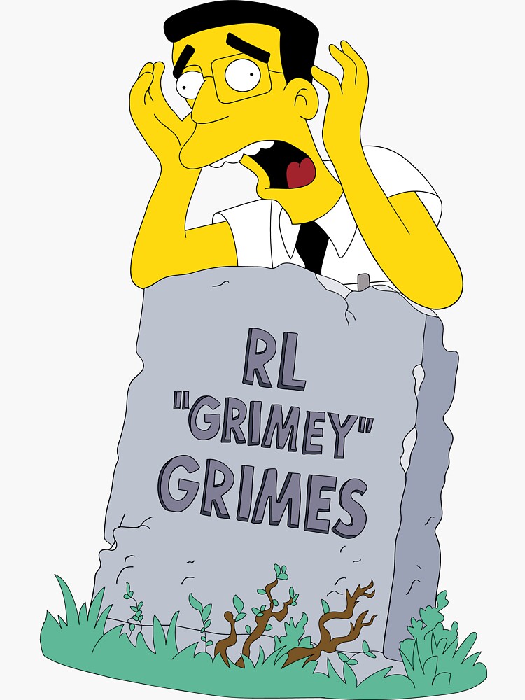 "RL "Grimey" Grimes" Sticker by georgeinthelife | Redbubble