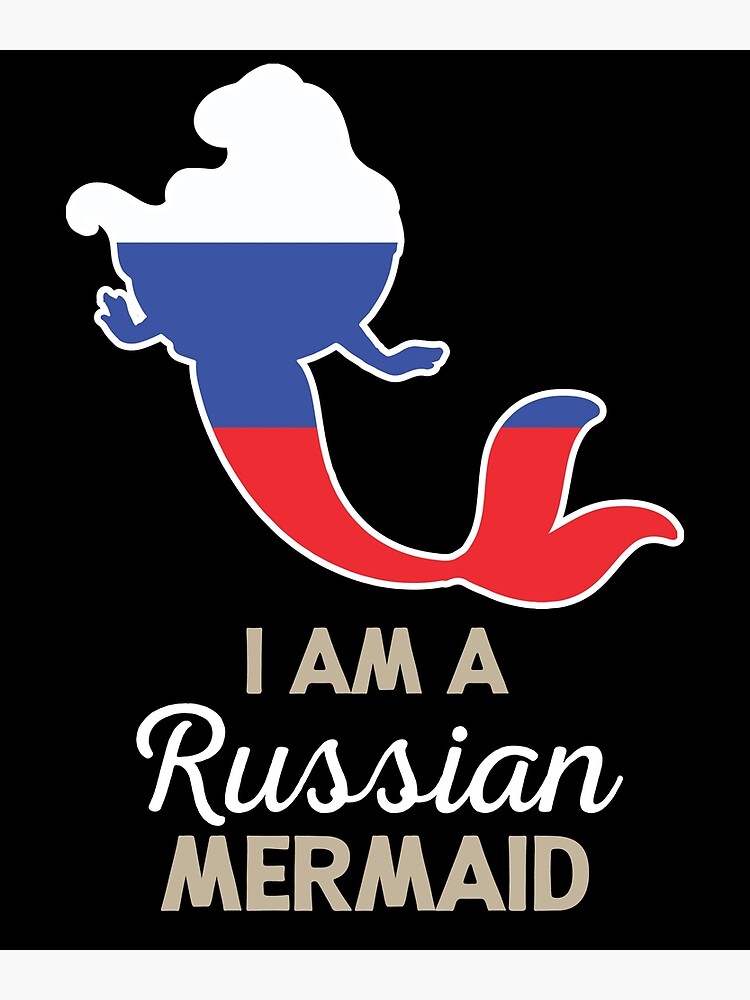 "Russia Flag Russian Mermaid" Poster for Sale by countryflags | Redbubble