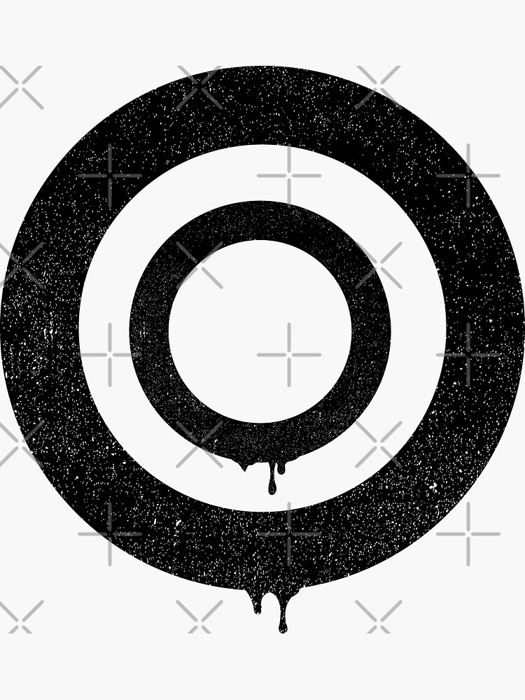 "vintage circle drip logo" Sticker by blurbox | Redbubble