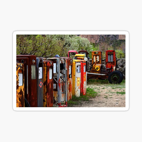 "Gas Pump Conga Line in New Mexico" Sticker for Sale by cathysherman ...